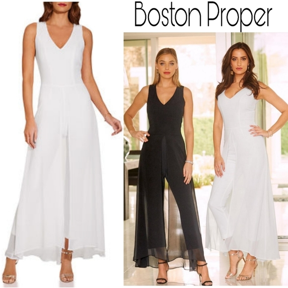 Boston Proper | Pants & Jumpsuits | Boston Proper Overlay Jumpsuits ...